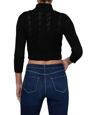L'Agence Kamdyn Cable Mock Neck Sweater