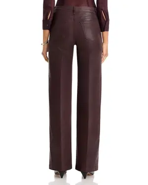 L'Agence Scottie High Rise Wide Leg Coated Jeans