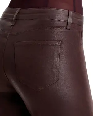 L'Agence Scottie High Rise Wide Leg Coated Jeans
