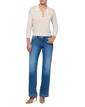 L'Agence Airy Cable Knit Wool Sweater