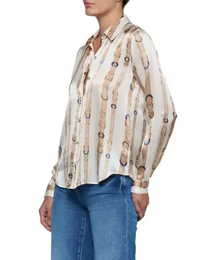 L'Agence Tyler Silk Long Sleeve Blouse