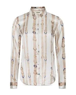 L'Agence Tyler Silk Long Sleeve Blouse