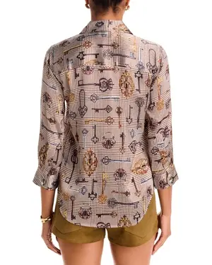 L'Agence Dani Printed Silk Blouse
