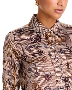 L'Agence Dani Printed Silk Blouse