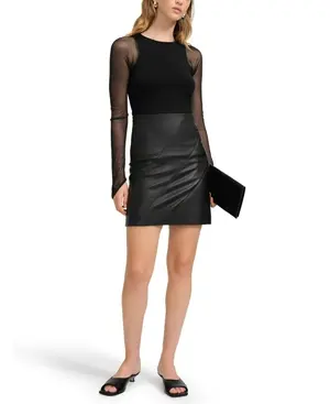 MARCELLA Carys Top With Sheer Sleeves