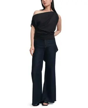 MARCELLA Asymmetrical Draped Tunic Top
