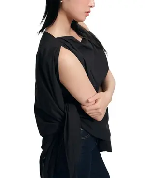 MARCELLA Asymmetrical Draped Tunic Top