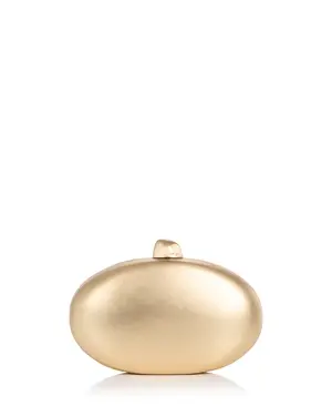 Cult Gaia Eviana Leather Clutch - Brass
