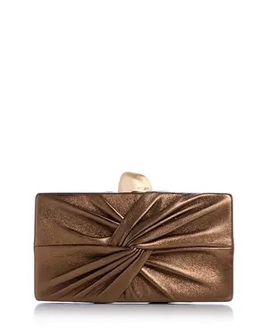 Cult Gaia Lisse Leather Clutch - Bronze