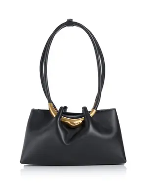 Cult Gaia Asa Leather Shoulder Bag - Black