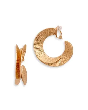 Cult Gaia Ren Large Hoop Earrings - Brushed Brass