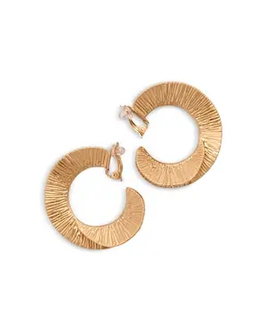 Cult Gaia Ren Large Hoop Earrings - Brushed Brass