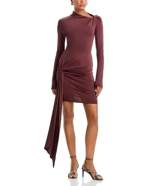 Paris Georgia Antonia Twist Mini Dress - Mocha