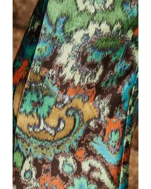 ALEMAIS Charlotte Flared Paisley Print Polyester Pants