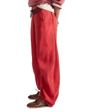 Free People Spotlight Washed Wide Leg Pants - Red Clay