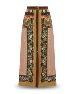 ALEMAIS Darcey Printed Maxi Skirt