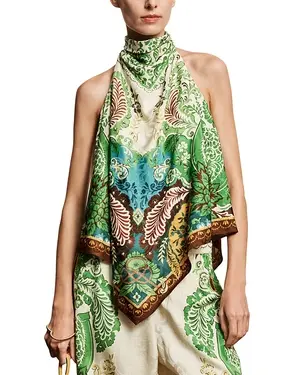 ALEMAIS Florence Halter Scarf Top - Multi