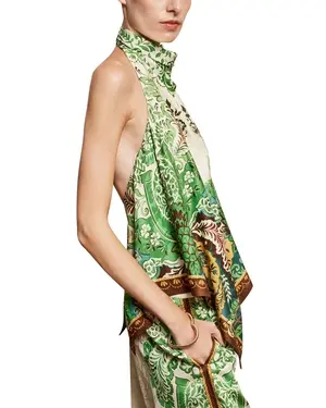 ALEMAIS Florence Halter Scarf Top