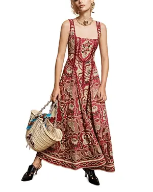 ALEMAIS Kenny Printed Midi Dress