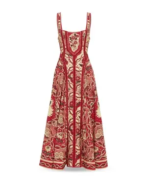 ALEMAIS Kenny Printed Midi Dress