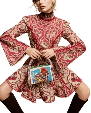 ALEMAIS Kenny Printed Mini Dress