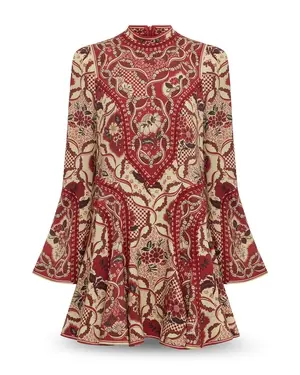 ALEMAIS Kenny Printed Mini Dress
