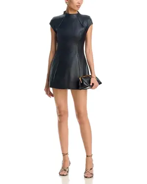 Bardot Delphi Faux Leather Mini Dress