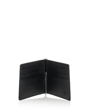Valentino Garavani Vlogo Leather Money Clip Bifold Card Case