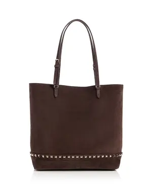 Valentino Garavani Rockstud Medium Leather Tote - Brown