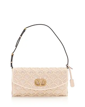 Valentino Garavani Devain Shoulder Bag - Cream
