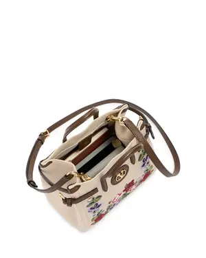 Valentino Garavani Antibes Vlogo Small Embroidered Tote