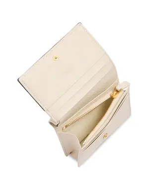 Valentino Garavani Vlogo Bow Leather Bifold Compact Wallet