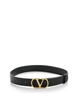 Valentino Garavani Vlogo Leather Belt