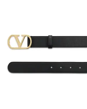 Valentino Garavani Vlogo Leather Belt