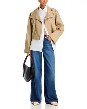 Rag & Bone Featherweight Sofie High Rise Full Length Wide Leg Jeans