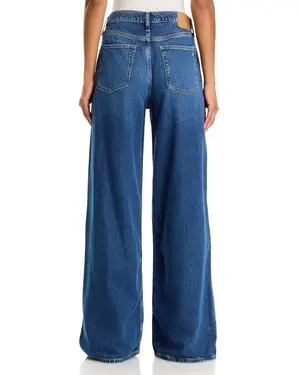 Rag & Bone Featherweight Sofie High Rise Full Length Wide Leg Jeans