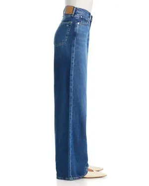 Rag & Bone Featherweight Sofie High Rise Full Length Wide Leg Jeans