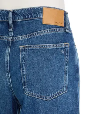 Rag & Bone Featherweight Sofie High Rise Full Length Wide Leg Jeans