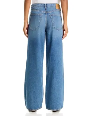 Rag & Bone Flexi Andi High Rise Full Length Wide Leg Jeans