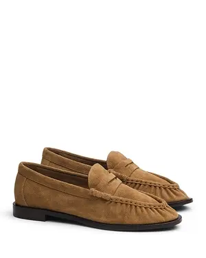 Rag & Bone Lexi Suede Moc Toe Loafers - Dijon Suede