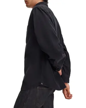Rag & Bone Relaxed Corduroy Cotton Pocket Shirt - Black