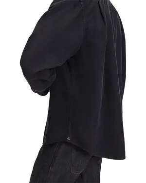 Rag & Bone Relaxed Corduroy Cotton Pocket Shirt - Black
