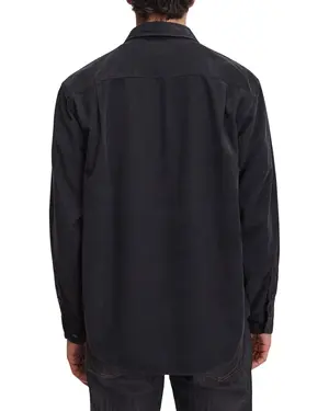 Rag & Bone Relaxed Corduroy Cotton Pocket Shirt - Black
