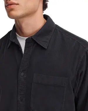 Rag & Bone Relaxed Corduroy Cotton Pocket Shirt - Black