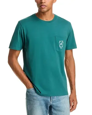 Rag & Bone X Bloom Logo Pocket Cotton T-shirt - Green