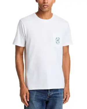 Rag & Bone X Bloom Logo Pocket Cotton T-shirt - White