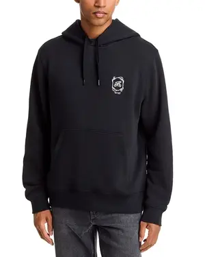 Rag & Bone X Bloom Cotton Blend Logo Drawstring Hoodie