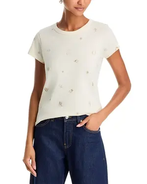 Rag & Bone Rodeo Cotton Tee - Tan Multi