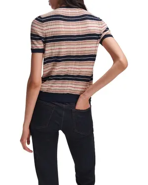 Rag & Bone Teresa Striped Short Sleeve Cardigan