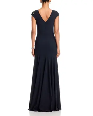 Chiara Boni La Petite Robe Isolda Rc Long Cap Sleeve Gown